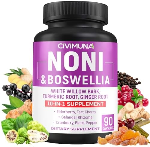 Amazon.com: Noni Capsules with Boswellia, White Willow Bark, Turmeric ...