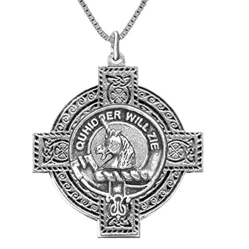 Amazon.com: Stewart (Appin) Scottish Clan Crest Celtic Cross Pendant ...