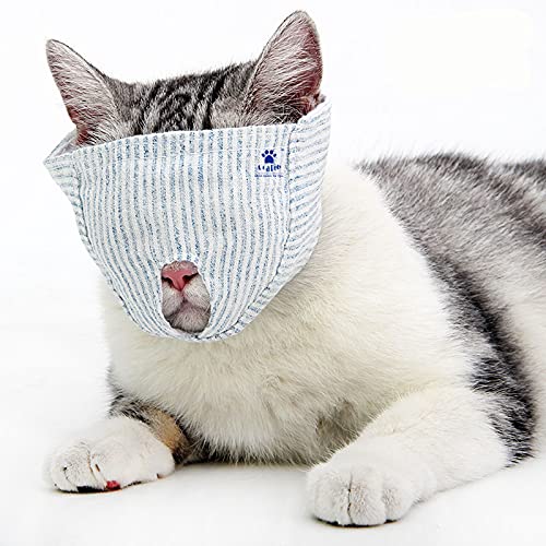A+a Pets' Soft & Breathable Cat Anti-Bite Muzzle Mask Soft Cotton ...