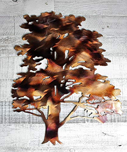 Amazon.com: Cedar Tree Metal Wall Art Decor 14 1/4" wide and 18" tall ...