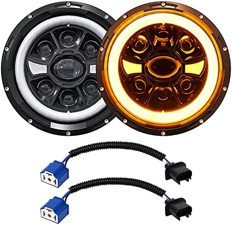 Amazon.com: YCHOW-TECH 7 Inch LED Headlights Round Halo Angel Eyes DRL ...