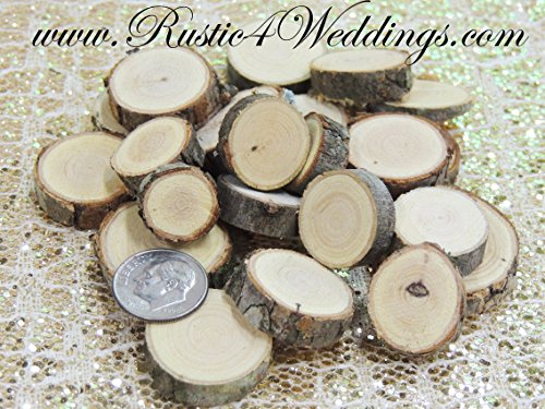 Amazon.com: Wood Slices - 100 Count 1/2 to 1 inch TINY wood slices ...