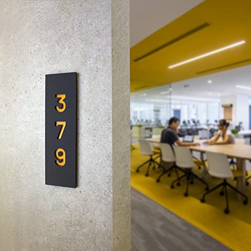 Amazon.com: Acrylic Plaque & Apartment Door Number - Unit Number Sign ...