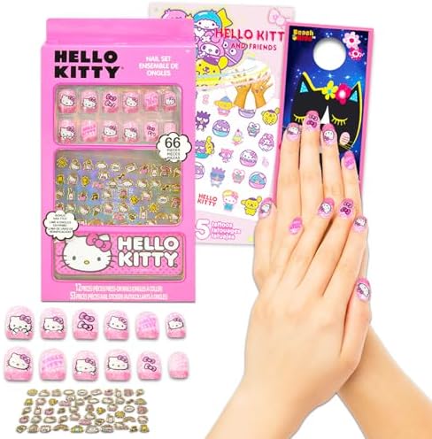 Amazon.com: Hello Kitty and Friends Press-On Nails for Kids - 36 Pc ...
