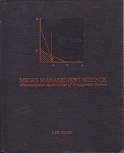 Micro management science: Microcomputer applications of management ...