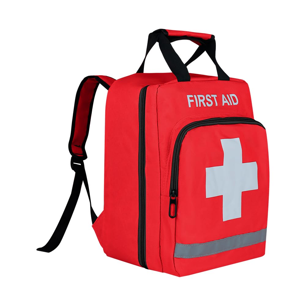 Amazon.com: Jipemtra Red Emergency Bag First Aid Backpack Empty Medical ...