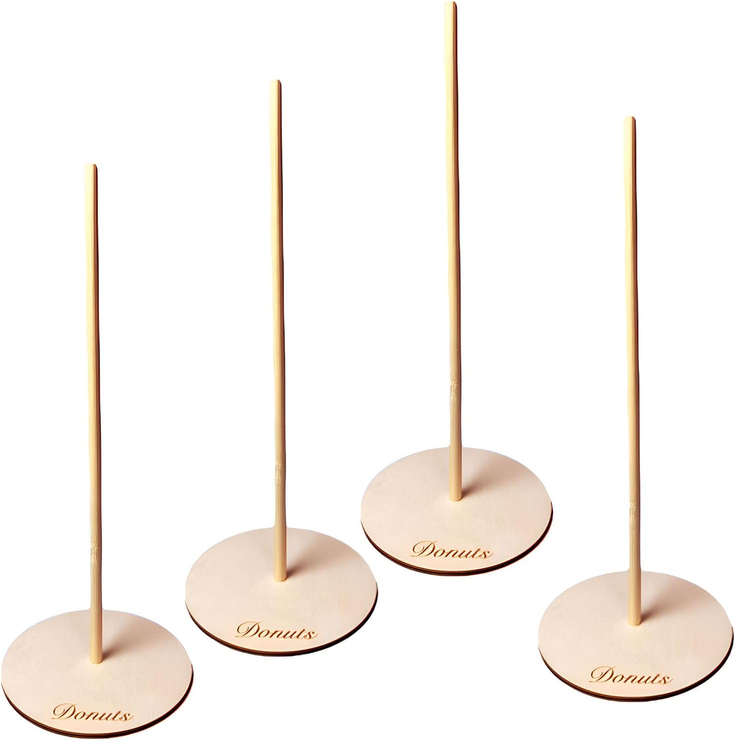 Amazon.com: Cididu 8 Pieces Wood Donut Stand, Bagel Stand Holder ...