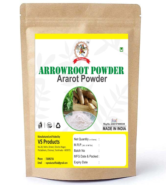 VS Products Arrow Root Powder, (50grams) Araru Root Powder, Kooya Root ...