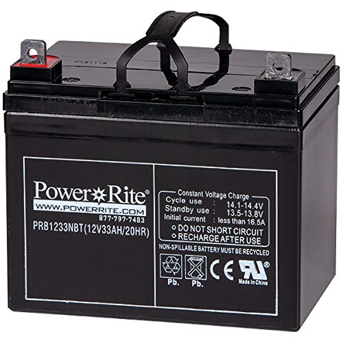 Power Rite Battery, 12V, 33 Ah (Nut & Bolt Connection) - / (1 Unit ...