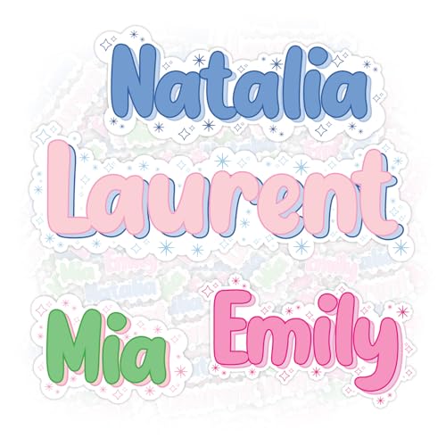Amazon.com: Custom Cute Star Name Sticker Waterproof Personalized ...
