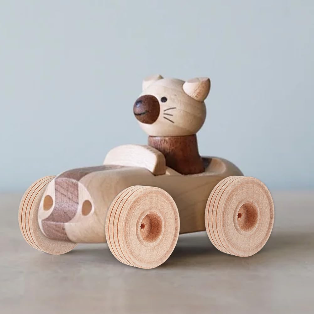 Wooden Wheel And Stick Toy