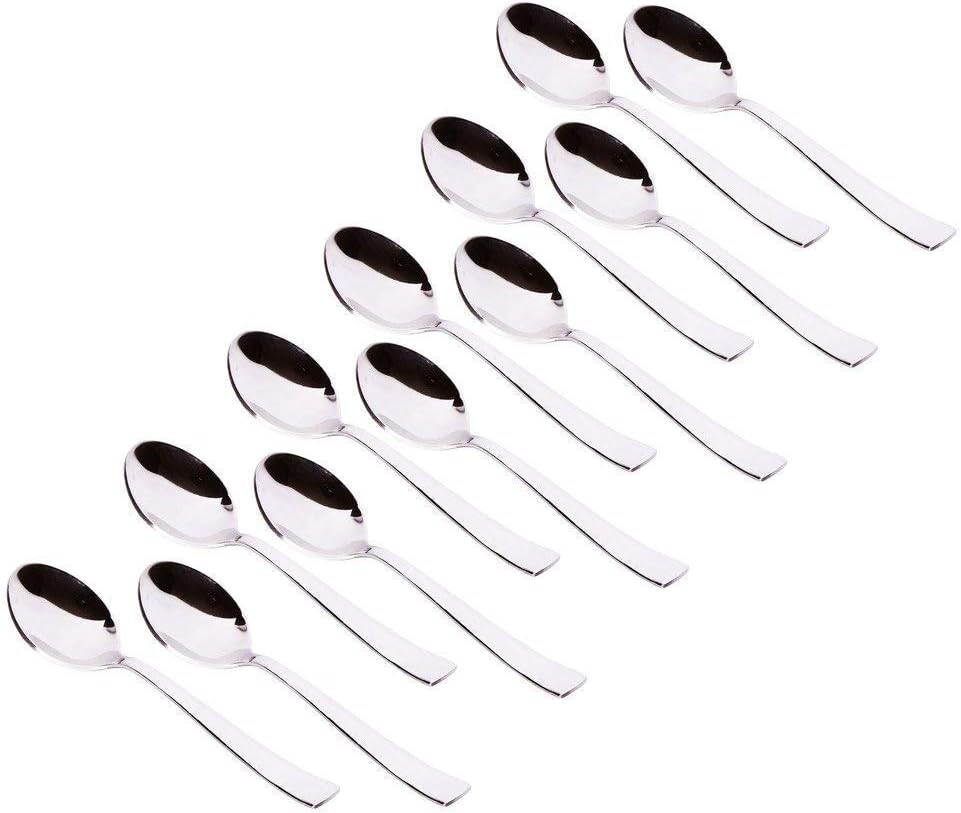 Parage Stainless Steel Spoons Set of 12, Dinner Spoon Length 16cm, Food ...