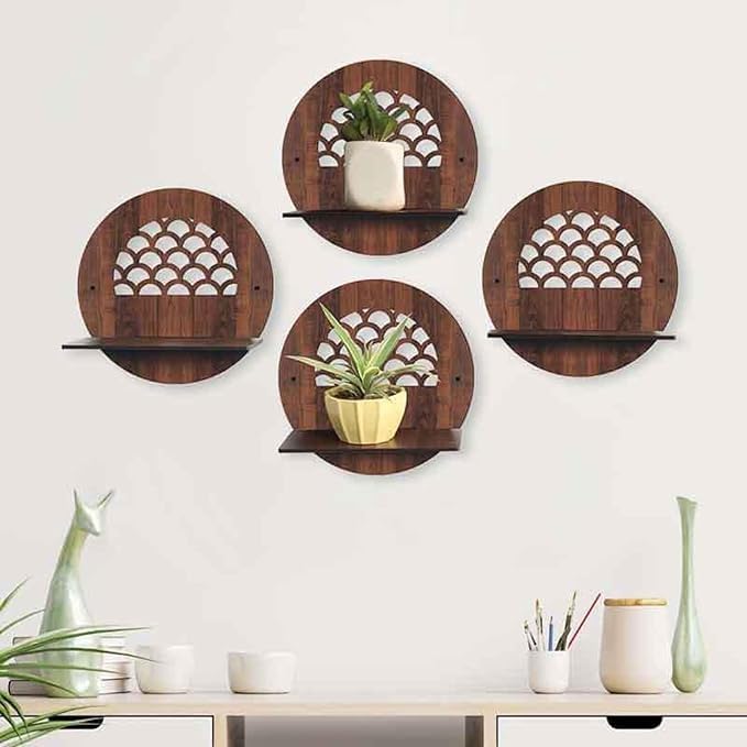 House Multipurpose Round Wall Mounted Shelves Home Decor Stands and ...
