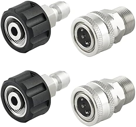 Amazon.com: McKillans® M22-14mm Pressure Washer Quick Connect Kit, M22-14mm to 3/8" Male Female ...