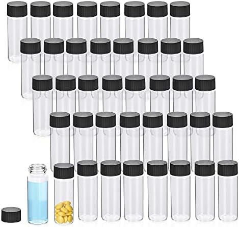 ESHATO 100 Pieces Glass Sample Vial, Liquid Sampling Small Glass Bottle ...