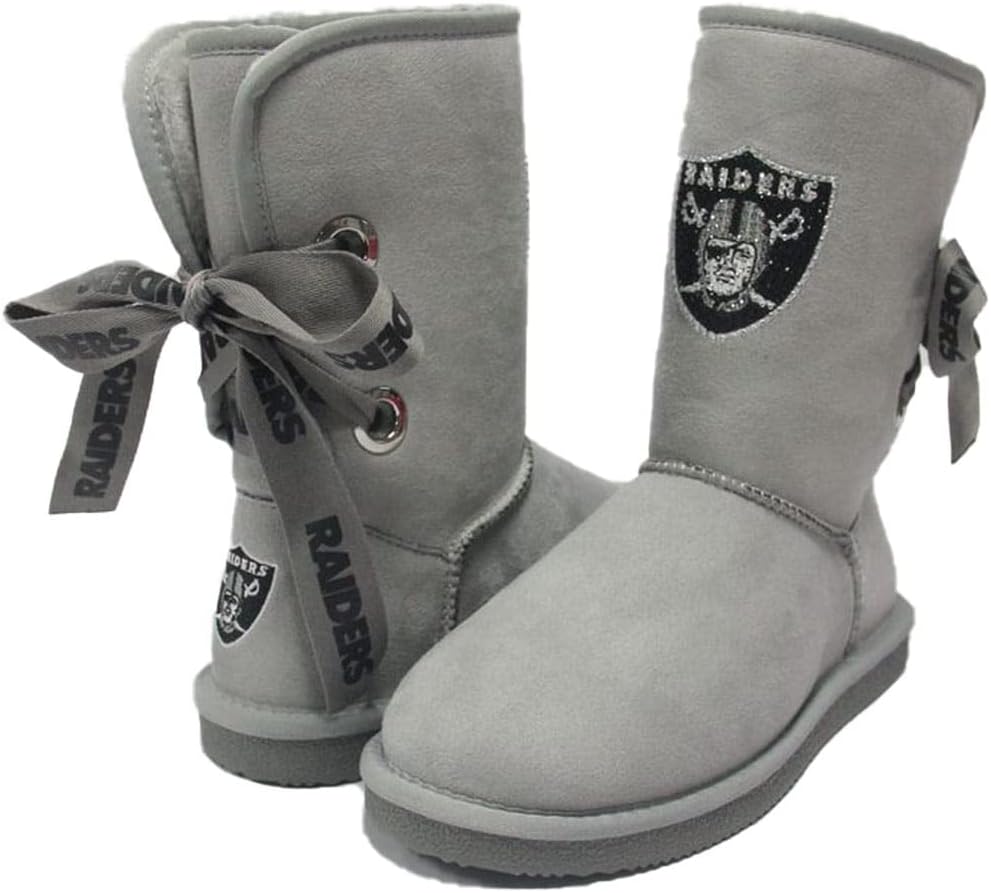 Amazon.com : Cuce Women's Las Vegas Raiders Champion Ribbon Boots ...