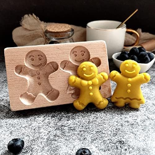 Amazon.com: Wooden Cookie Molds Christmas Carved Wooden Cookie Biscuit ...