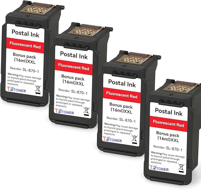 Amazon.com: 2-Pack Made in The USA - Red Ink Cartridge SL-870-1 ...