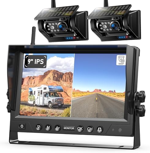 Amazon.com: ZEROXCLUB 2 Magnetic Solar Wireless Backup Camera HD 1080P ...