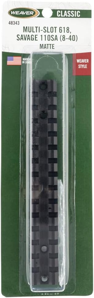 Amazon.com : WEAVER Multi Slot Base Savage 110 SA 8-40 Matte Black ...