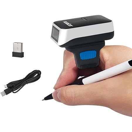 Amazon.com : 2D Wireless Ring Barcode Scanner, BUTORY Mini Bluetooth ...