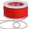 Amazon.com: TONIFUL 0.8mm x 70 Yards Red Nylon Cord Satin String for ...
