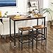 Amazon.com - VASAGLE Bar Table Set, with 2 Bar Stools, Dining table set ...