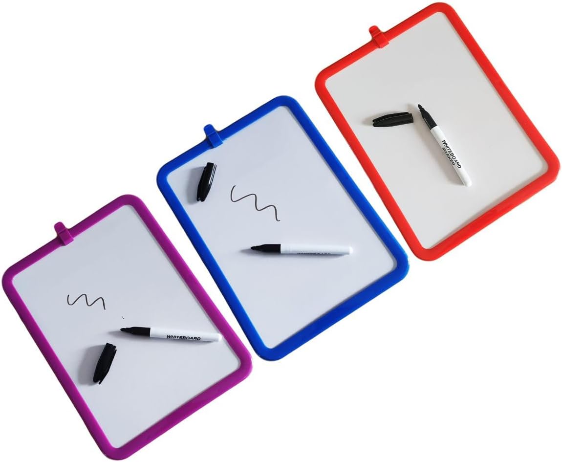 CARESTARZ 3X Magnetic whiteboard A4 for Fridge and 3X Pencil, Small ...
