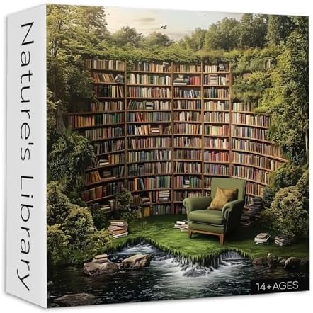 Amazon.com: PICKFORU Natural Library Puzzles for Adults 1000 Pieces ...