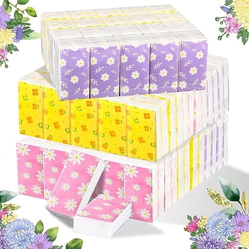 Amazon.com: Colarr 300 Pack Pocket Tissue Bulk 3000 Sheets White ...