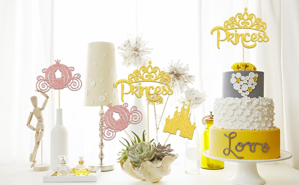 Snapklik.com : 12Pcs Princess Baby Shower Table Decoration Little ...
