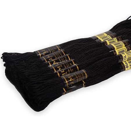 Amazon.com: DMC 6-Strand Embroidery Cotton Floss, Black (117-310 ...