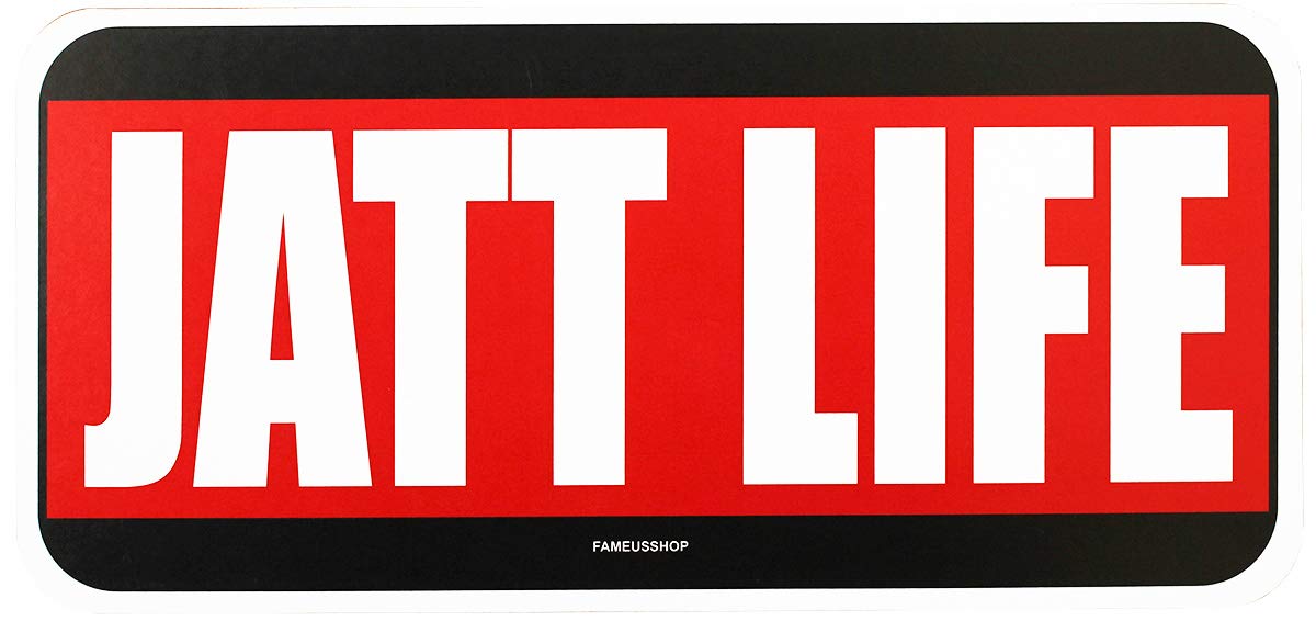 FameUs - Jatt Life Car/Wall/Door Printed Both Side Sticker, Color ...