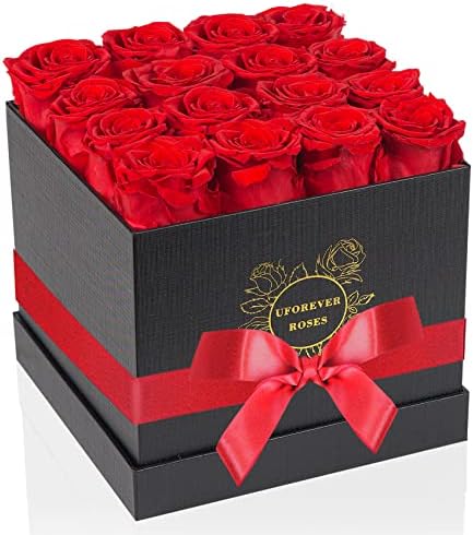 Amazon.com: UFOREVER ROSES Preserved Roses in a Box Valentines Day ...
