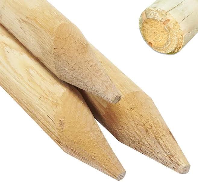 1.5 M Long Wooden Garden Stakes for Plant & Tree Support (Pack of 5 ...