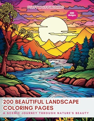 Amazon.com: 200 Beautiful Landscape Coloring Pages: A Scenic Journey ...