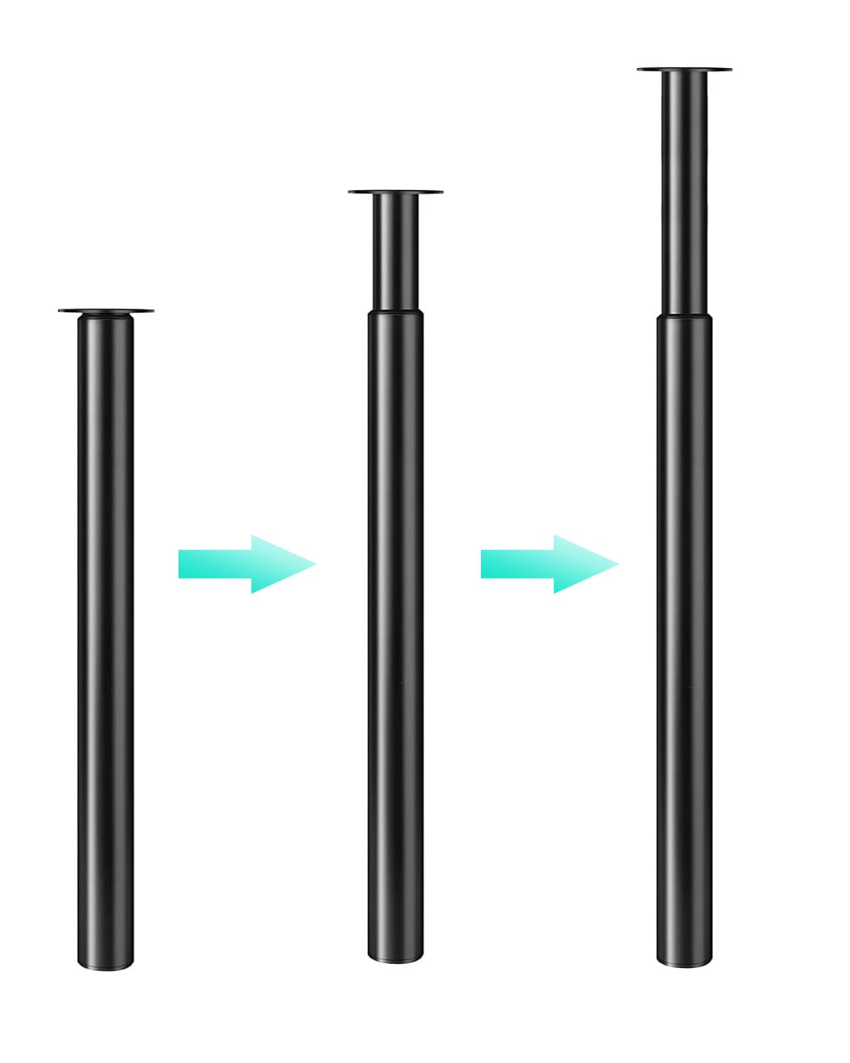 Toemics 1 Pcs Breakfast Bar Legs 710-1100mm Height Adjustable Table Leg ...