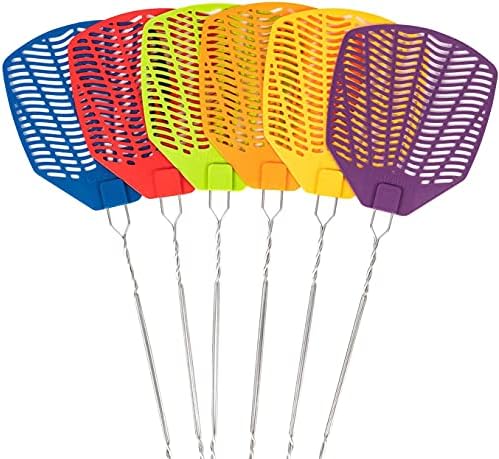 Amazon.com: W4W, Bug & Fly Swatter Braided Metal Handle 6 Pack Fly ...