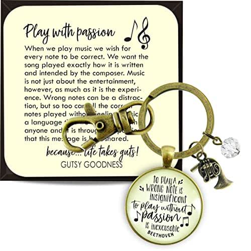 Amazon.com: French Horn Keychain To Play A Wrong Note Is Insignificant ...