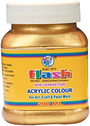 Flash Metallic Color (Gold Leaf, 50ml) : Amazon.in: Home & Kitchen