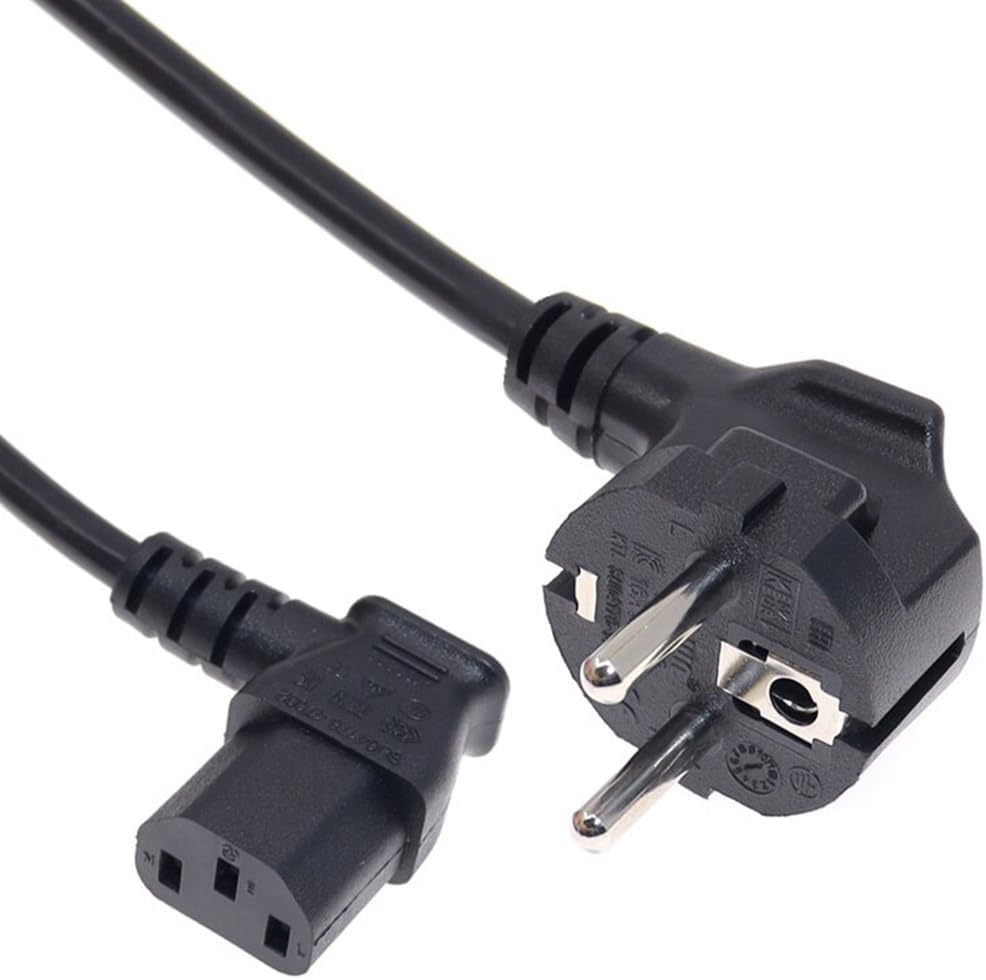 deleyCON 5m Kaltgerätekabel Netzkabel Stromkabel Schutzkontakt Stecker ...