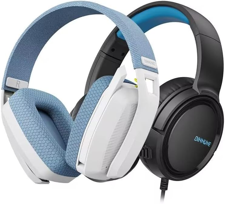 Amazon.com: BINNUNE BG02 Gaming Headset with Mic and BW06 2.4GHz Wireless Gaming Headset for PS5 ...