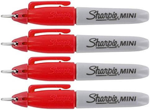Amazon.com: Sharpie Mini Permanent Markers, Fine Point, Red Ink, 4-Count