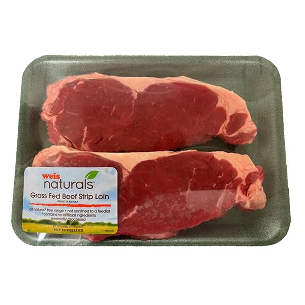 Amazon.com: Weis Quality, Boneless Strip Steak Thin Grass Fed : Grocery ...