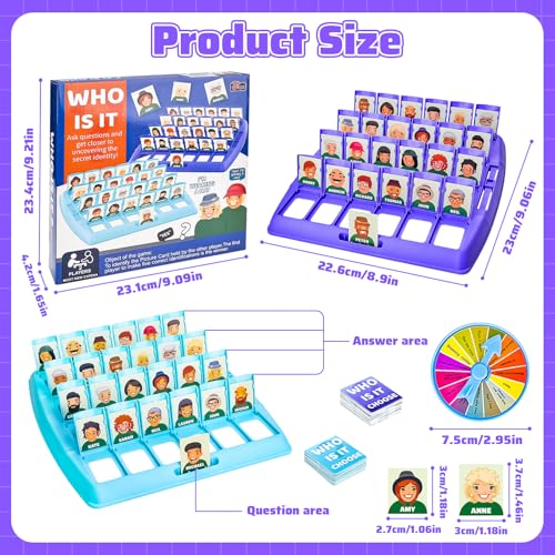 Vibbang Guess Who? Funny Family Guess Who Game, Guess Who Game for Kids ...