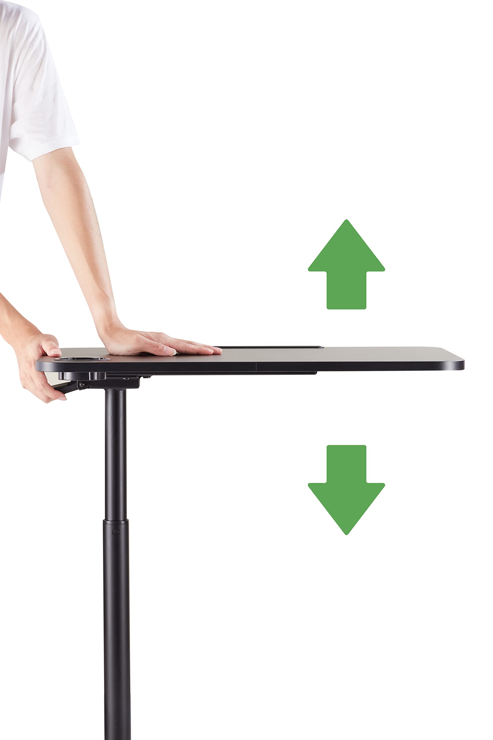 Adjustable Hospital Tray Table With Wheels Hospital Style Overbed