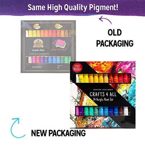 Complete Acrylic Paint Set 24 Colors, 6 Art Brushes $11.99 (20% OFF ...
