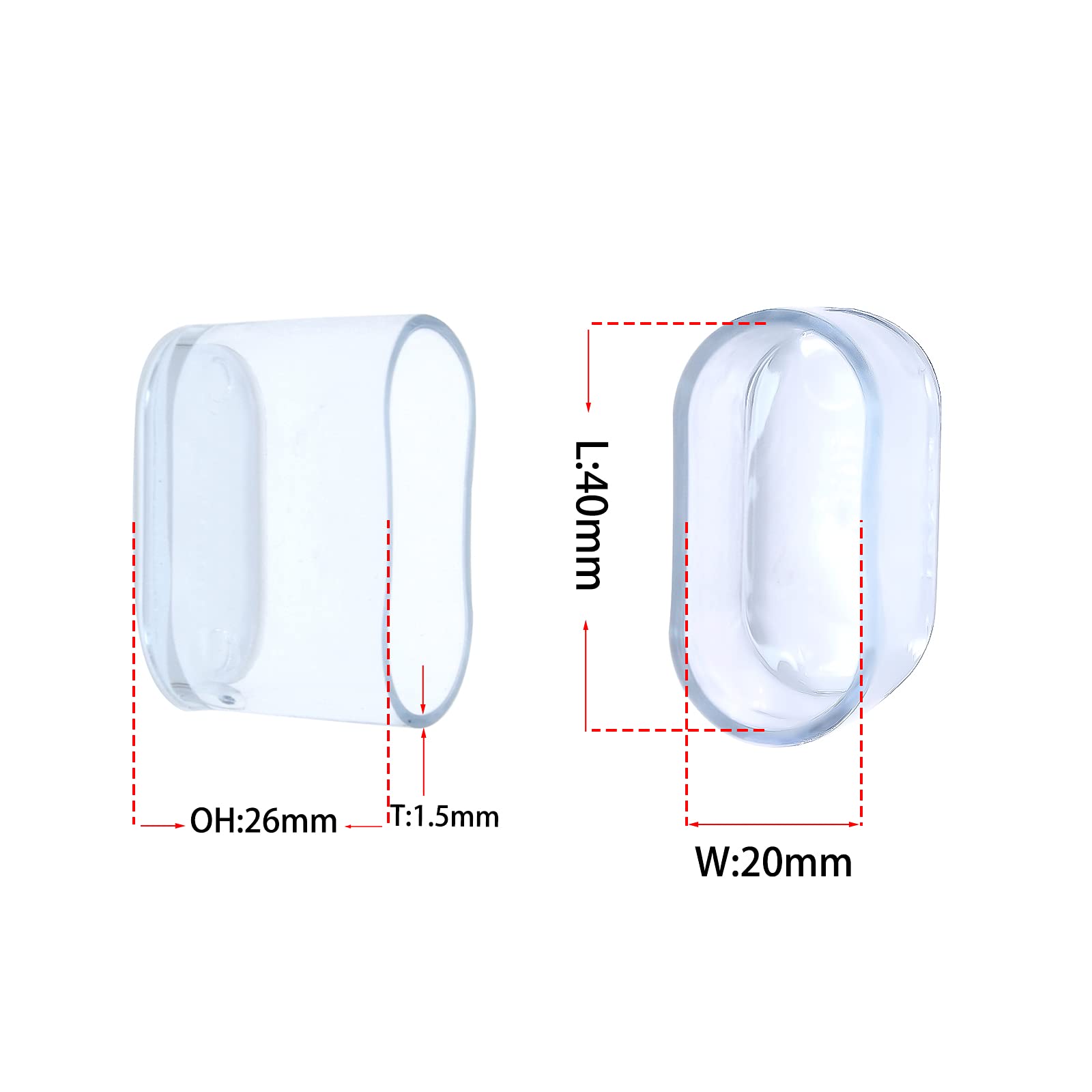 Snapklik.com : Flyshop 16Pcs Oval Chair Leg Caps Flexible PVC Chair Leg ...