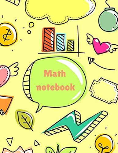 Math notebook: Graph paper for pupils with dyscalculia & math dyslexia ...