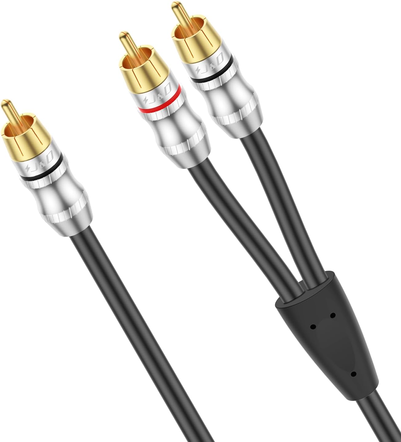 Amazon.com: KUYIOHIFI Dual Shielded (OD 8.0mm) 1 RCA Male to 2 RCA Male ...